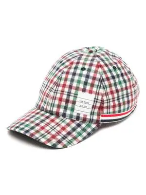 Thom Browne Checked Cap - Red