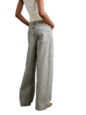Acne Studios 1981 Denim-jacquard Low-rise Wide-leg Jeans