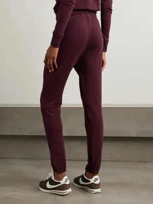 JAMES PERSE Cotton-jersey Track Pants - Burgundy