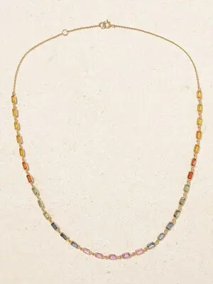 Jia Jia 14-karat Gold Sapphire Necklace - Multi