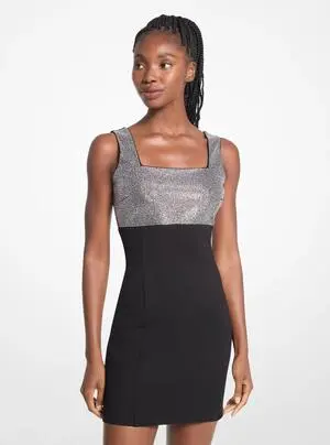 Michael Kors Embellished Stretch Viscose Mini Dress