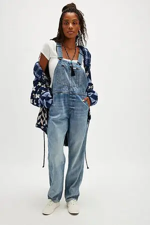 LEEM Slim Straight Overalls - Blue Glimmer