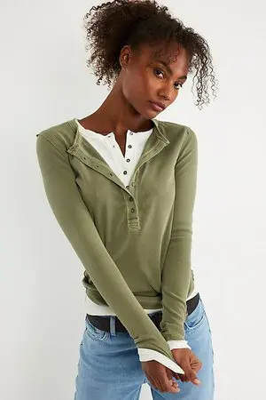 Free People We The Free Henley - Capulet Olive