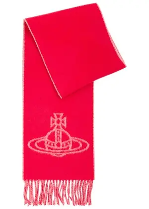VIVIENNE WESTWOOD Orb-intarsia Wool Scarf