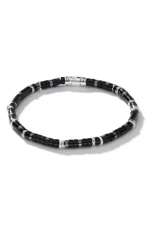 John Hardy John Hardy Heishi Bracelet Silver/black