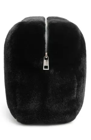 Apparis Jumbo Noor Faux Fur Pouch - Noir