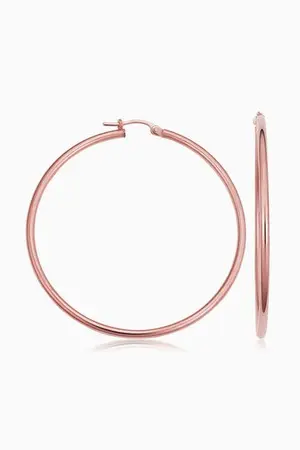 ORADINA 14k Hoop Earrings - Rose Gold
