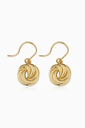 ORADINA 14k Infinite Love Drop Earrings - Yellow Gold