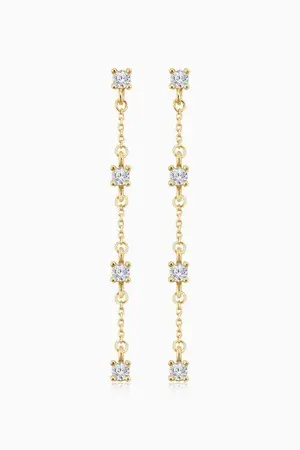 ORADINA 14k Seeing Sparks Drop Earrings - Yellow Gold