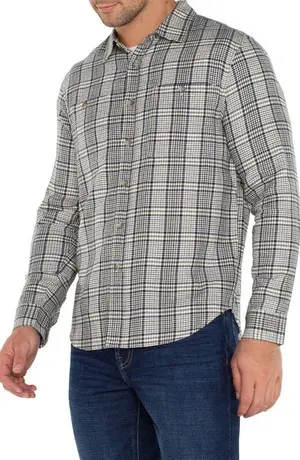 LIVERPOOL Plaid Double Pocket Button-up Shirt