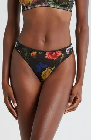KILO BRAVA Floral Mesh Thong - Botanical Garden