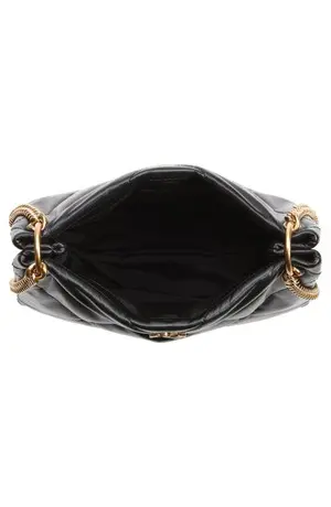 Tory Burch Kira Diamond Quilted Leather Shoulder Bag - Black