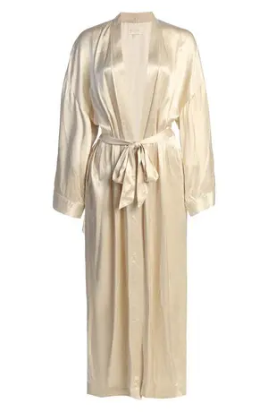 JLUXLABEL Forever & Always Satin Robe - Beige