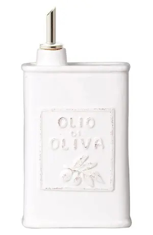 VIETRI Lastra Stoneware Olive Oil Container - White