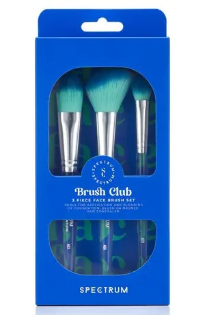 SPECTRUM Brush Club The Face 3-piece Makeup Brush Set - Blue