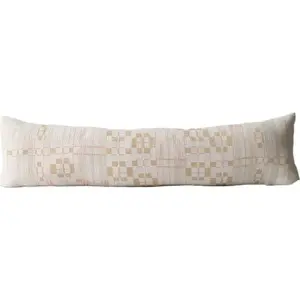 HEIRLOOM NAGA Chingchen Handwoven Long Lumbarcover - Beige