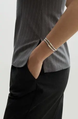 Mango Pleated Ankle Trousers