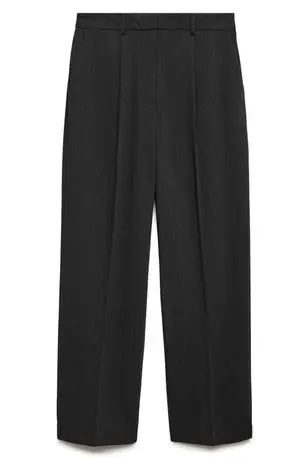 Mango Pleated Ankle Trousers