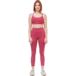 REBODY Hybrid Legging High Waist Crop Leggings 23 - Fuschia