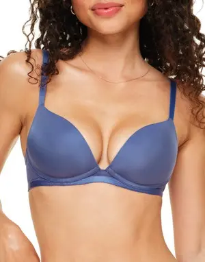 ADORE ME Elora Push Up Plunge Bra - Dark Blue