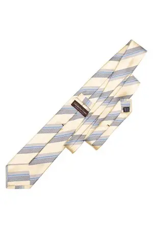 ELIZABETTA Corso Extra Long Striped Jacquard Neck Tie