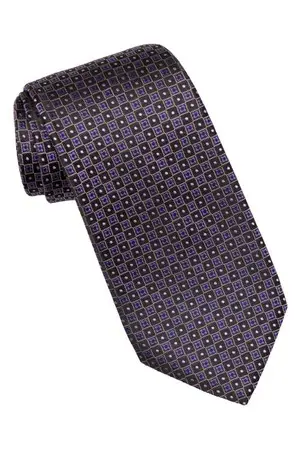 ELIZABETTA Elizabetta Ravenna Silk Jacquard Necktie Purple