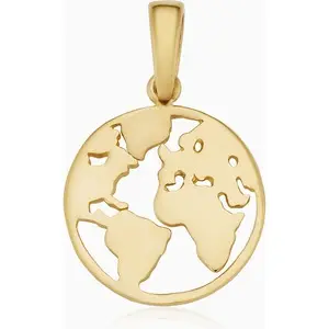 ORADINA 14k World Pendant Charm - Yellow Gold