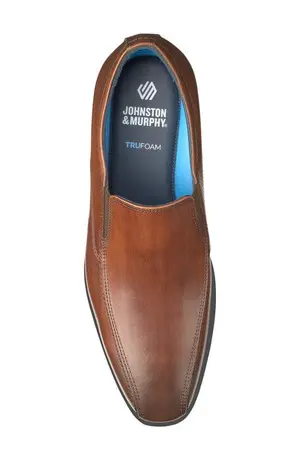 Johnston & Murphy Gibbons Run-off Loafer - Brown Full Grain