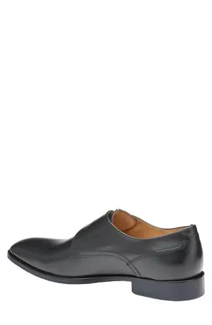 Johnston & Murphy Richland Monk Strap Shoe - Black Full Grain