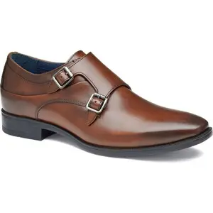 Johnston & Murphy Gibbons Monk Shoe - Brown Full Grain