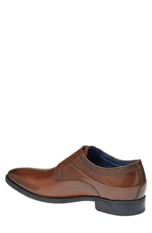 Johnston & Murphy Gibbons Monk Shoe - Brown Full Grain