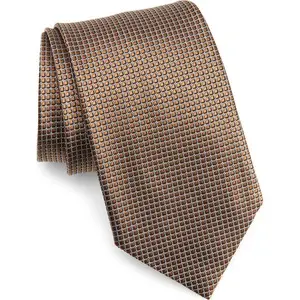 Zegna Cento Fili Geo Jacquard Neck Tie - Yellow
