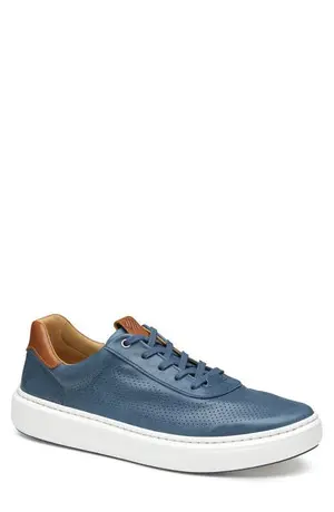 Johnston & Murphy Anders Perforated Sneakers - Navy Full Grain