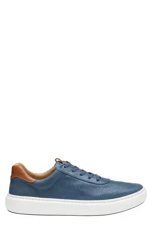 Johnston & Murphy Anders Perforated Sneakers - Navy Full Grain