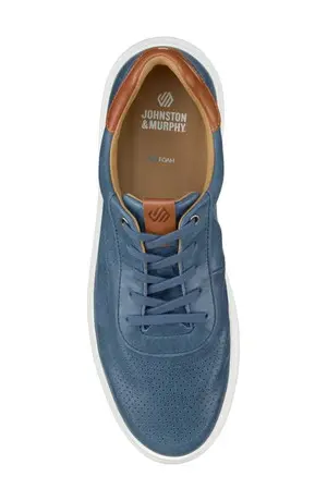 Johnston & Murphy Anders Perforated Sneakers - Navy Full Grain