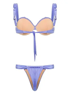 NOIRE SWIMWEAR Ruched Balconette Bikini - Purple