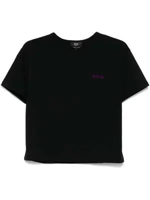 A.p.c. Flocked-logo T-shirt