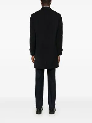 Herno Logo Plaque Coat - Blue