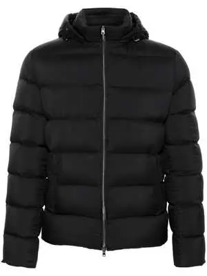 Herno Logo Plaque Padded Jacket - Black