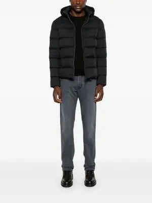 Herno Logo Plaque Padded Jacket - Black