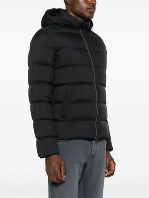 Herno Logo Plaque Padded Jacket - Black