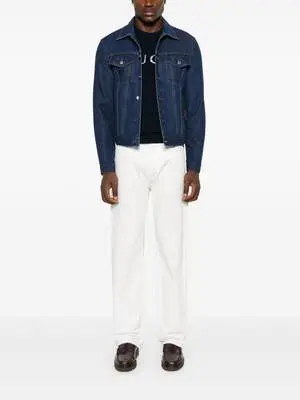 Gucci Web Stripe-detailed Denim Jacket