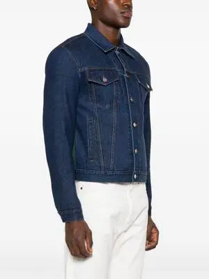 Gucci Web Stripe-detailed Denim Jacket