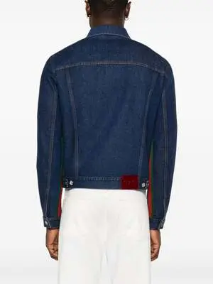 Gucci Web Stripe-detailed Denim Jacket