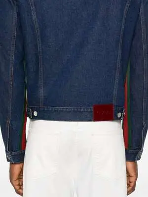 Gucci Web Stripe-detailed Denim Jacket