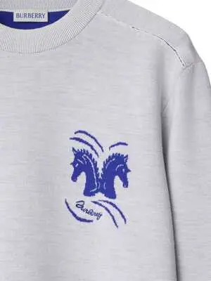 Burberry Mirrored Horse Jumper - Grey