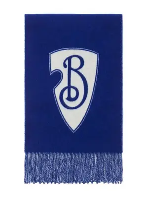 Burberry B Shield Wool-cashmere Scarf