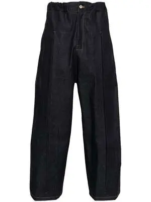 SAGE NATION Inverted-pleat Jeans - Blue