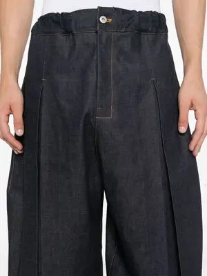 SAGE NATION Inverted-pleat Jeans - Blue