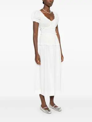 DÔEN Leanne Midi Dress - White